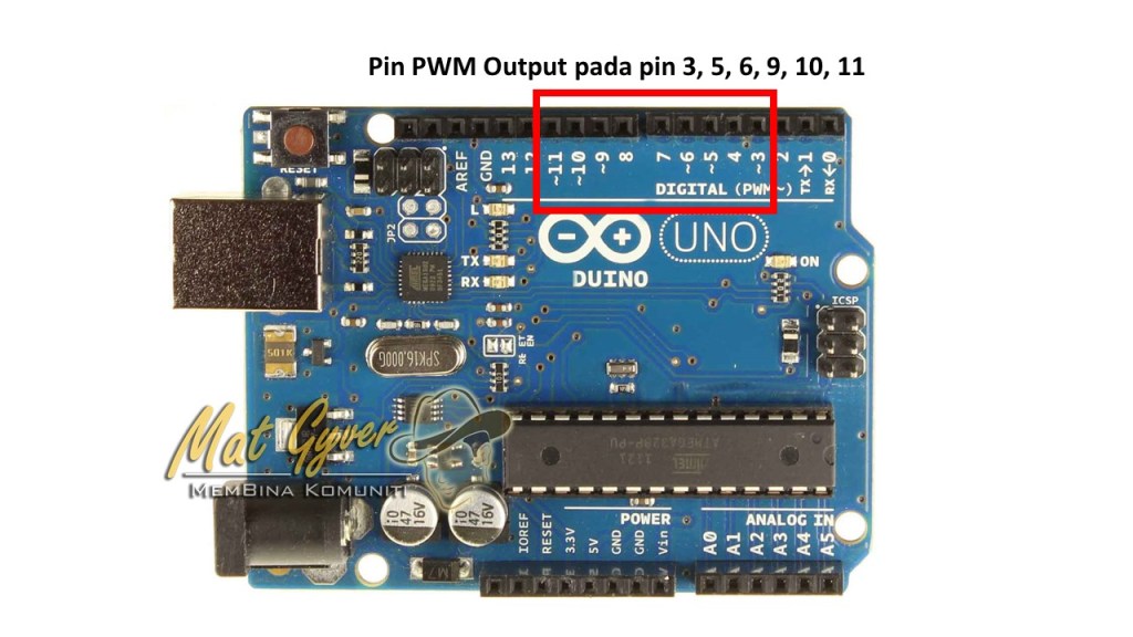 Tutorial #8: Terang/Malap LED & PWM Output – MatGyver