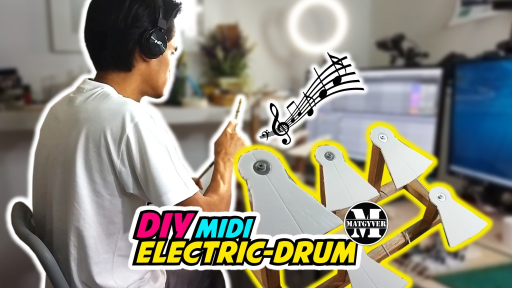 DIY Electric MiDi Drum – Piezo-Electric – MatGyver